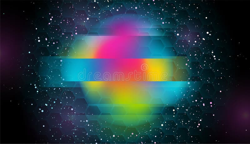 Holographic Glitch Sphere Abstract Geometric Background Stock Vector ...