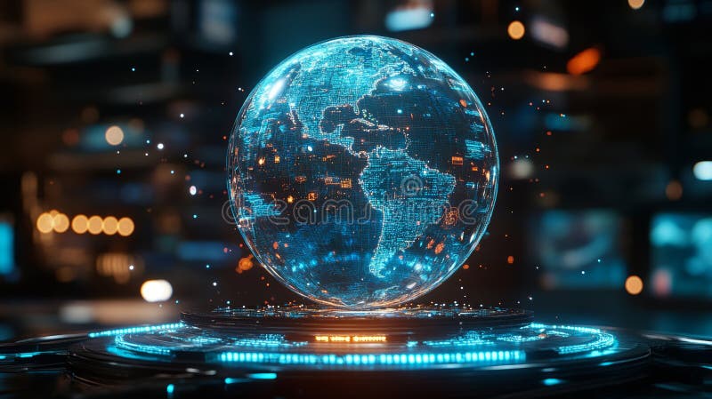 A Holographic Globe Displays Dynamic Search Queries Representing Real ...