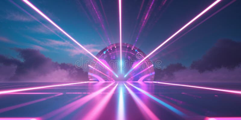 Holographic Glow Effect View with Effect with Holographic. Stock Image ...
