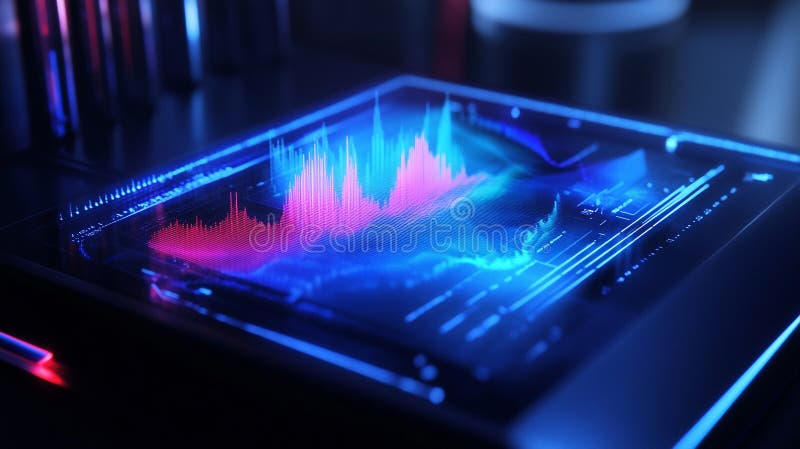 Holographic Graph Spectrum Analyzer Projects Data Stock Illustration ...