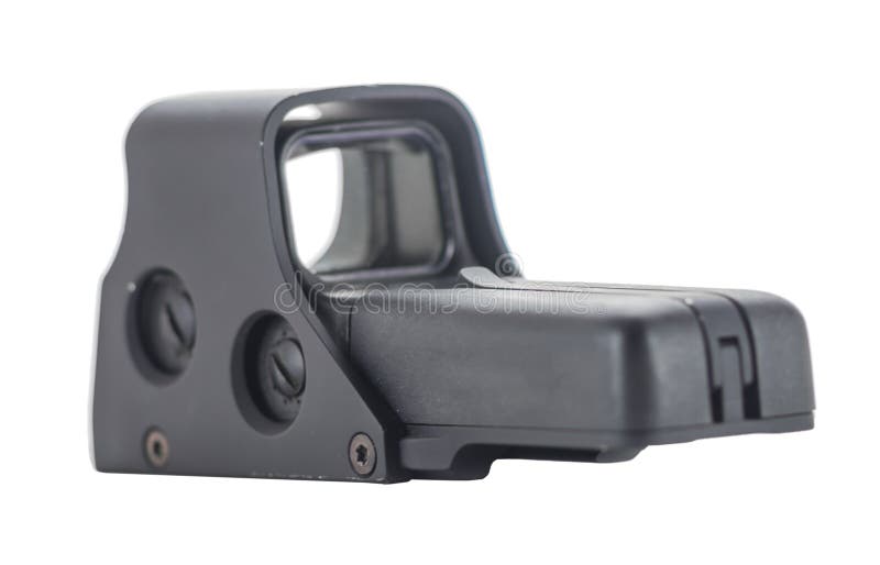 Holographic Gun Sight Isolated on White Background Stock Photo - Image ...