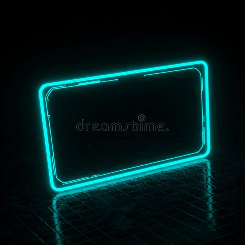 Holographic HUD Window Border Stock Illustration - Illustration of ...