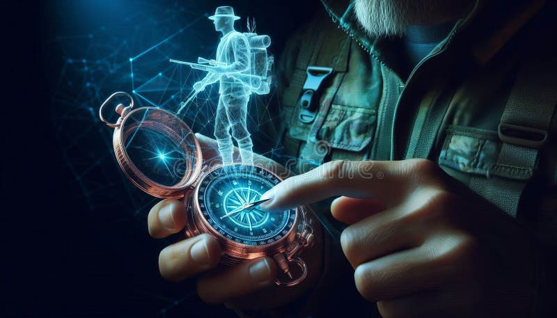 Holographic Hunter with Compass a Hunter Using a Compass with Stock ...