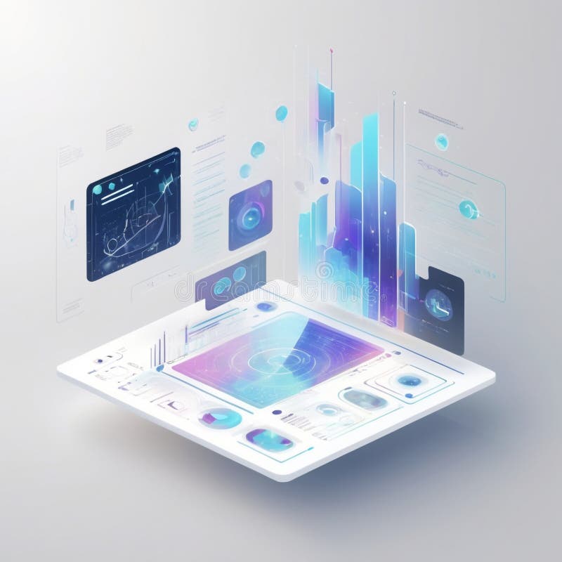 Holographic Interface: an Abstract Representation of a Futuristic ...