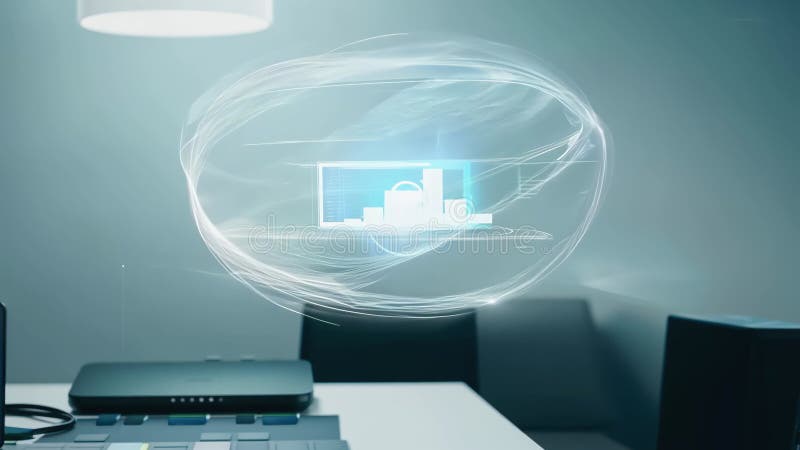 Holographic Interface Activated by a Hand Gesture Displaying Futuristic ...