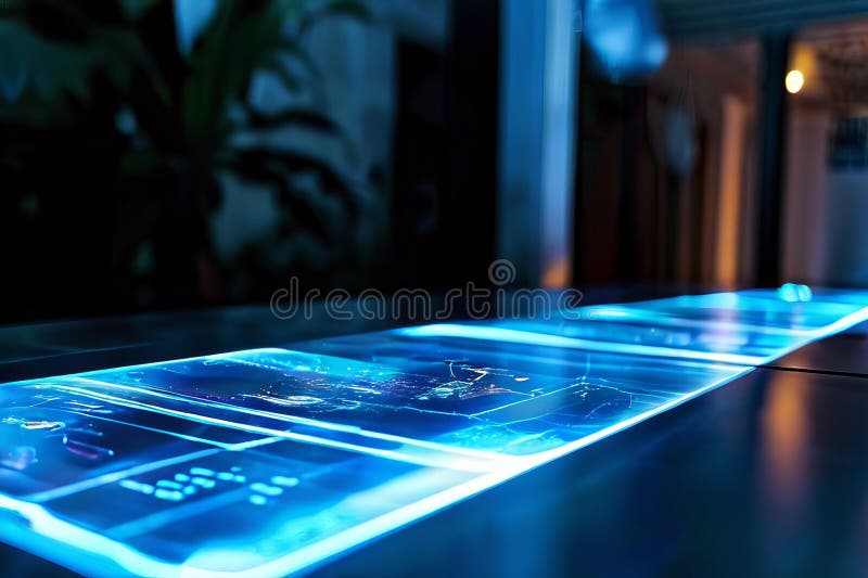 Holographic Interface Interactive User Interface Projected As a Stock ...