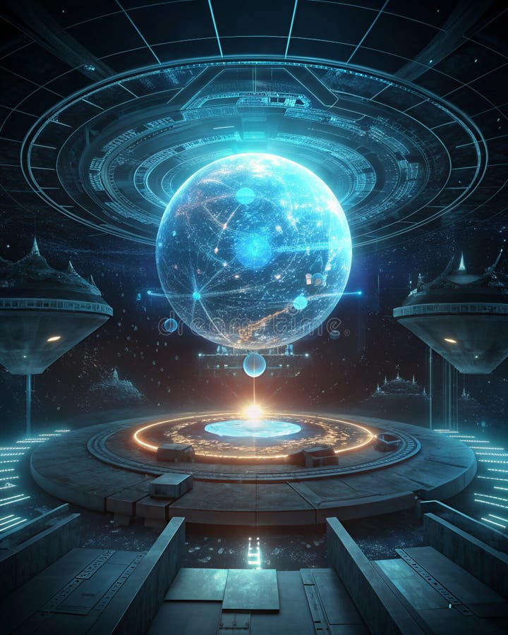 Cosmic Synthesis: Navigating the Celestial Network Stock Illustration ...