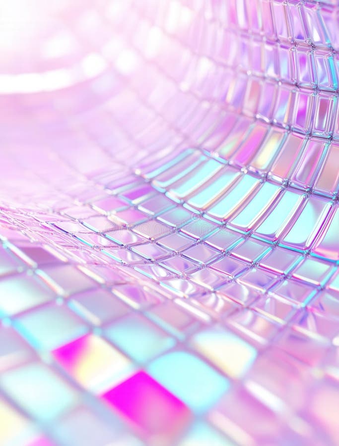 Holographic Iridescent Grid Pattern Stock Photo - Image of geometric ...