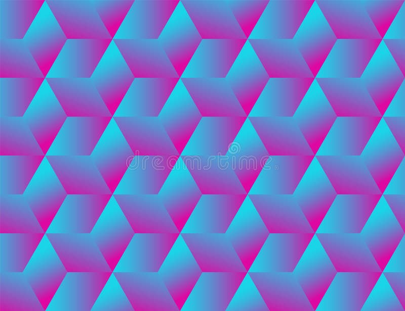 Holographic Iridescent Vector Seamless Pattern of Cubes, Optical ...