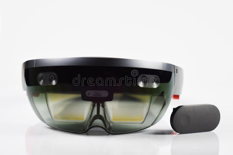 Holographic Lens for Virtual Reality Front View Stock Photo - Image of ...