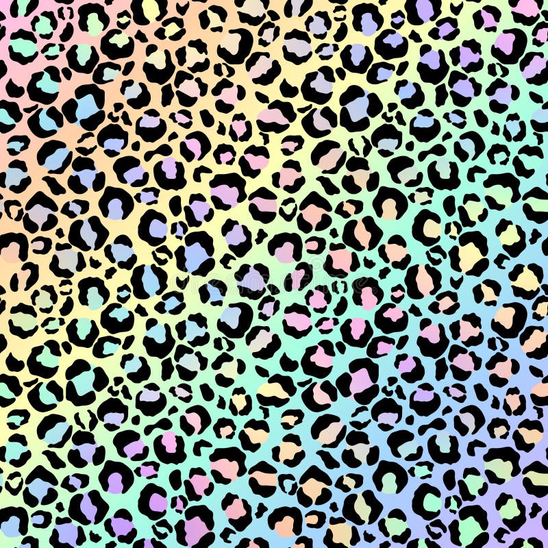 Holographic Leopard Print Gradient Background Stock Illustrations – 109 ...