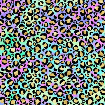 Holographic Leopard Print on Gradient Background Stock Illustration ...