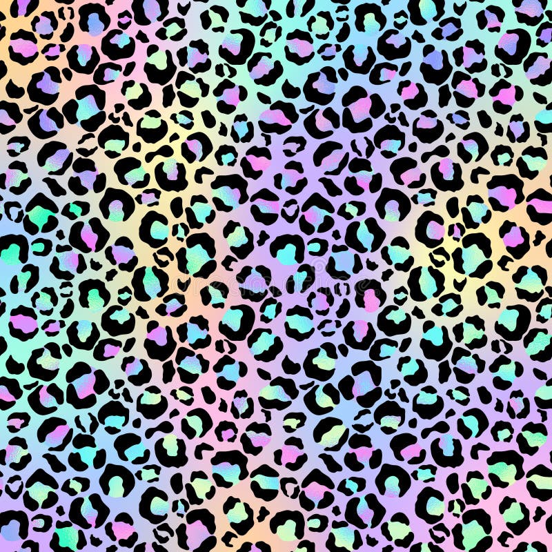 Holographic Leopard Print Gradient Background Stock Illustrations – 109 ...