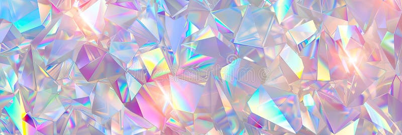 Holographic Light Crystal Pattern Texture, Shimmering with Iridescent ...