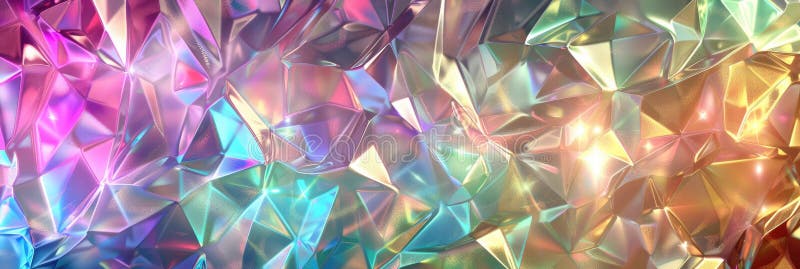 Holographic Light Crystal Pattern Texture, Shimmering with Iridescent ...