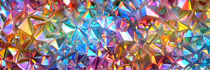 Holographic Light Crystal Pattern Texture, Shimmering with Iridescent ...