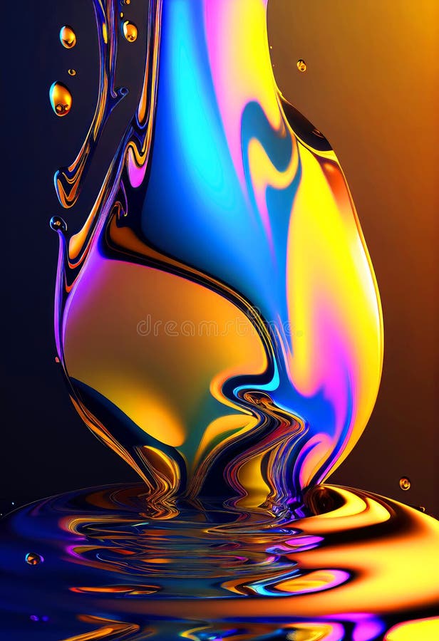 Holographic Liquid - Abstract Form of Some Kind of Colorful Lava. Stock ...