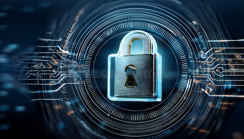 Holographic Locks Secure Server Rooms, Symbolizing Data Protection and ...