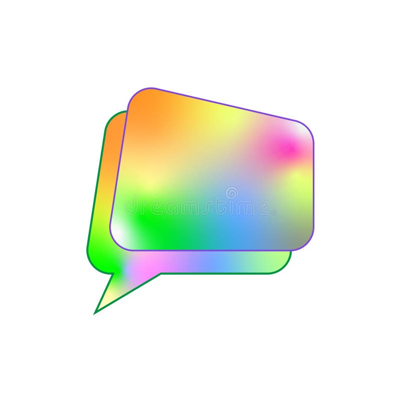 Holographic Messages. Design Element. Speak Bubble. Chatting Box ...