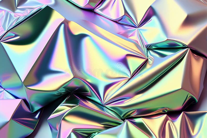 Holographic Metallic Gradient Texture Background, Generative Ai Stock ...