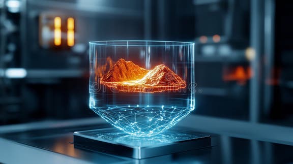 Holographic Mine Model Innovative 3D Visualization Futuristic Mine ...