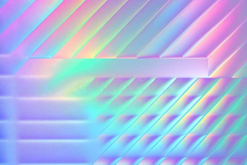 Holographic Neon Crumpled Background. Gradient Stock Illustration ...