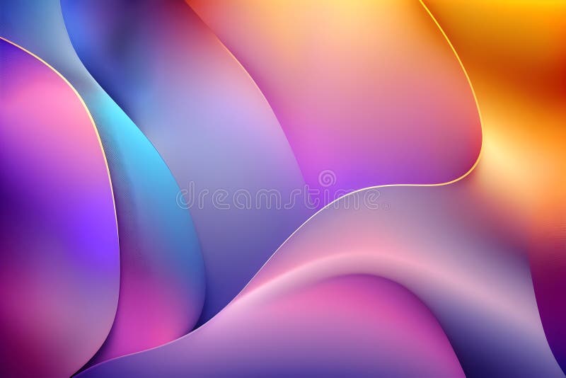 Holographic Neon Curved Wave in Motion. Rainbow Wallpaper Background ...