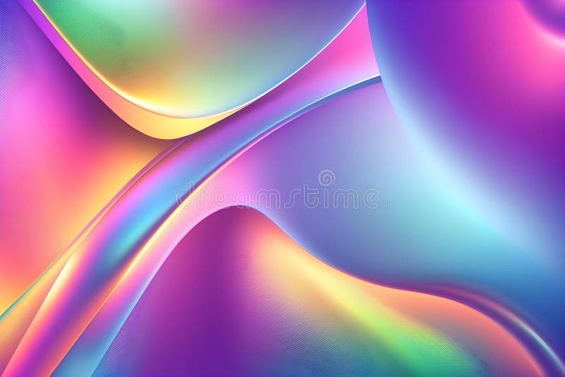 Holographic Neon Curved Wave in Motion. Holographic Wallpaper ...