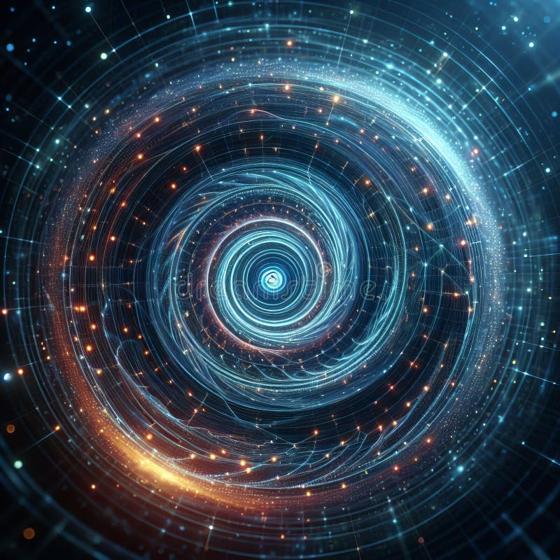 A Holographic Optical Illusion of a Rotating Vortex Drawing Th Stock ...