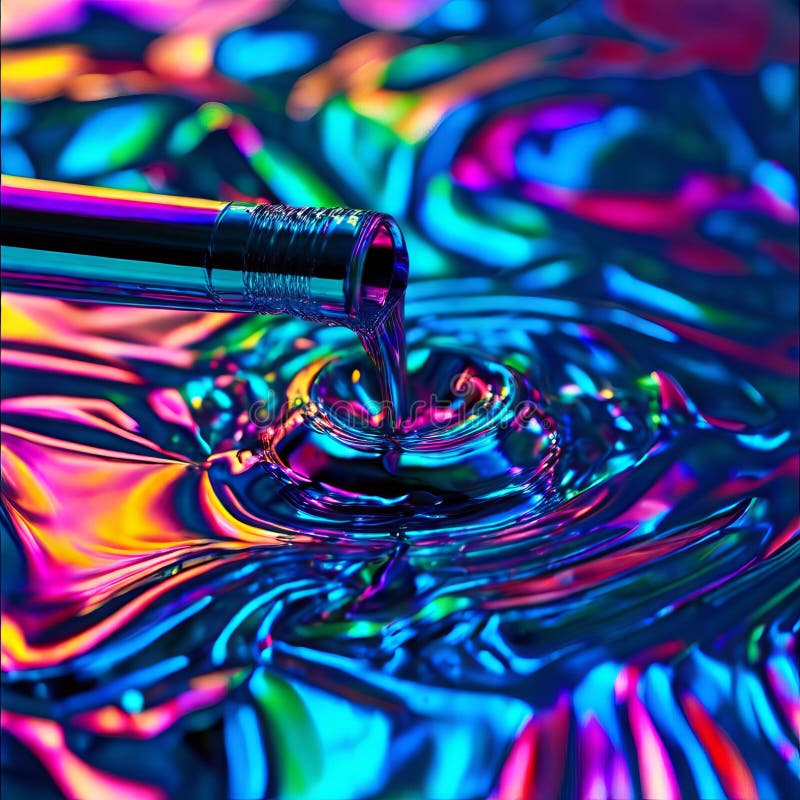 Holographic Paint a Paint that Creates Holographic or Iridescen Stock ...