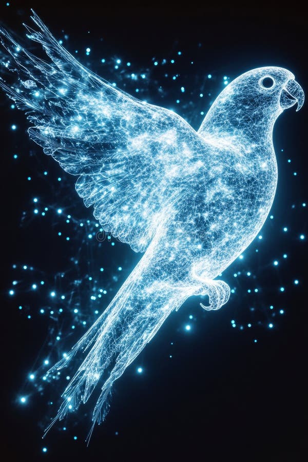 Holographic Parrot in Digital Space a Stunning Representation of ...