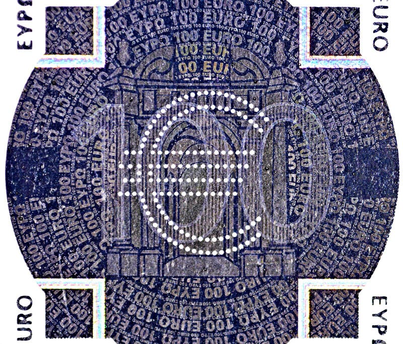 Hologram Protection on 50 Euro Banknote Stock Image - Image of europe ...