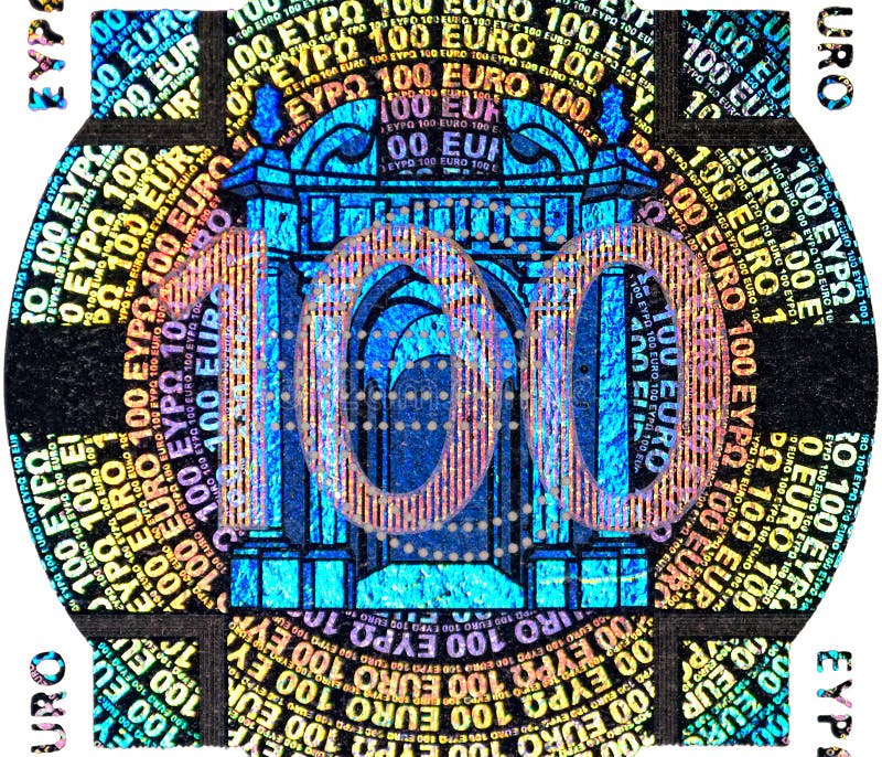 Hologram Protection on 50 Euro Banknote Stock Image - Image of europe ...