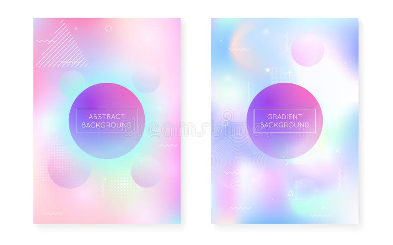 Holographic Pattern. Memphis Dots. Neon Shape Stock Vector ...
