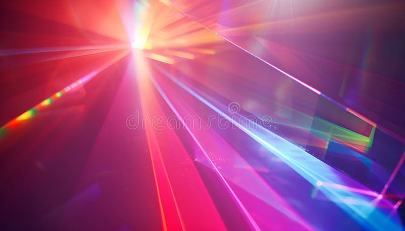 Holographic Prism Light Show Multicolored Light Refracts through Prism ...