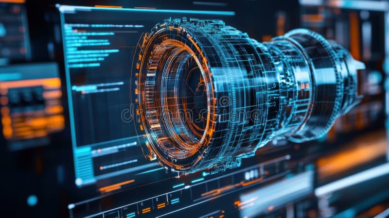Holographic Projection of Camera Lens Displaying Complex Internal ...