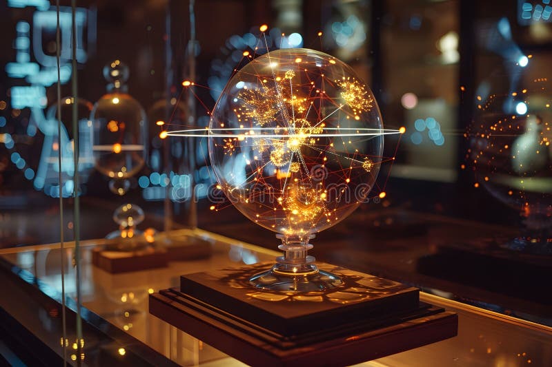 A Holographic Projection of a Complex Scientific Model Floating Midair ...