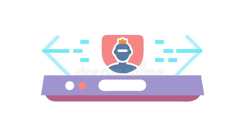 Holographic Projection Display, Interactive Tech Interface, Vector Design Generative AI Stock ...