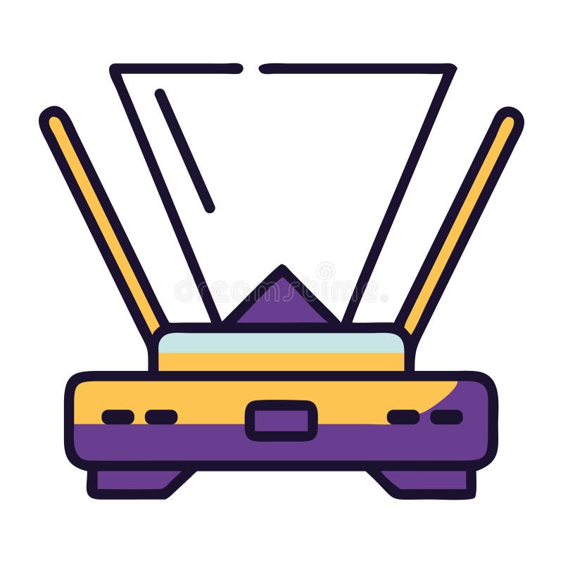 Holographic Projection Display System Icon Stock Vector - Illustration ...