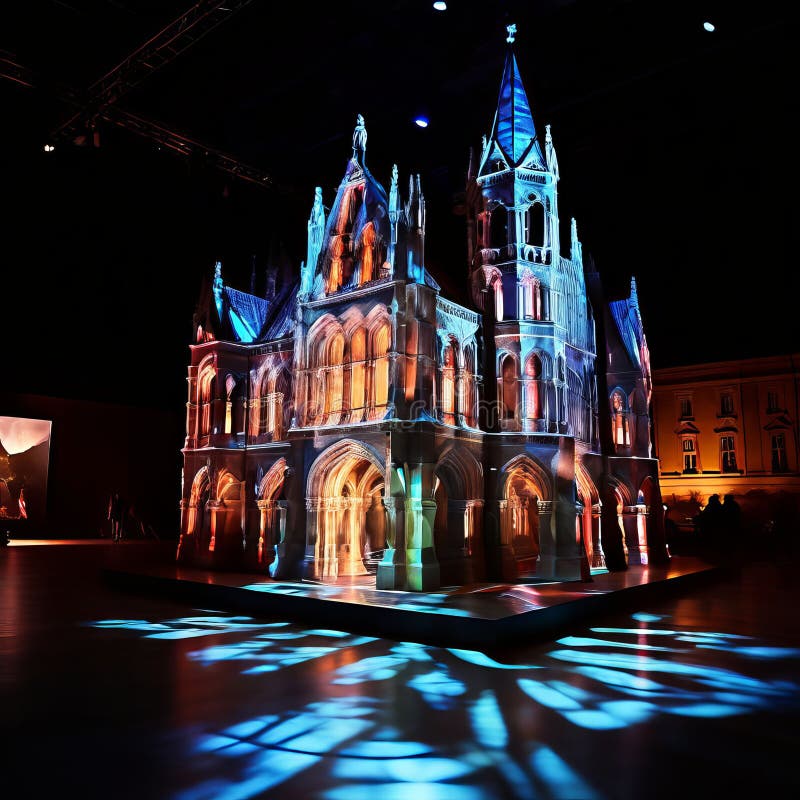 Holographic Projection Mapping Projection Echnology that Create Stock ...
