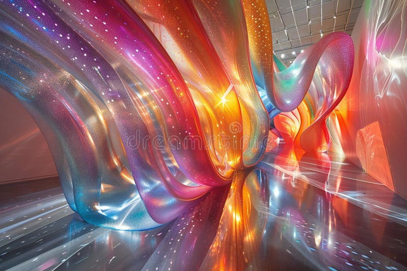 Holographic Rainbow Colors, Reflection of Light on the Plastic Surface ...