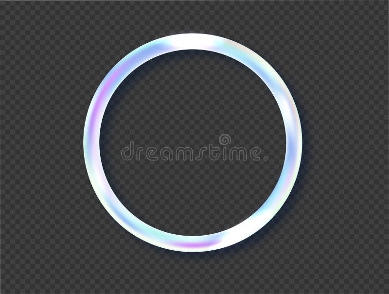 Holographic Reflections Circle Frame with Prism Light Effect Stock ...