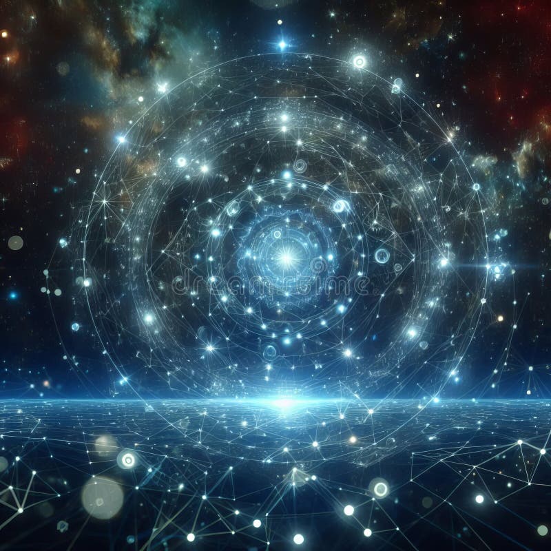 A Holographic Representation of a Celestial Constella Stock Photo ...