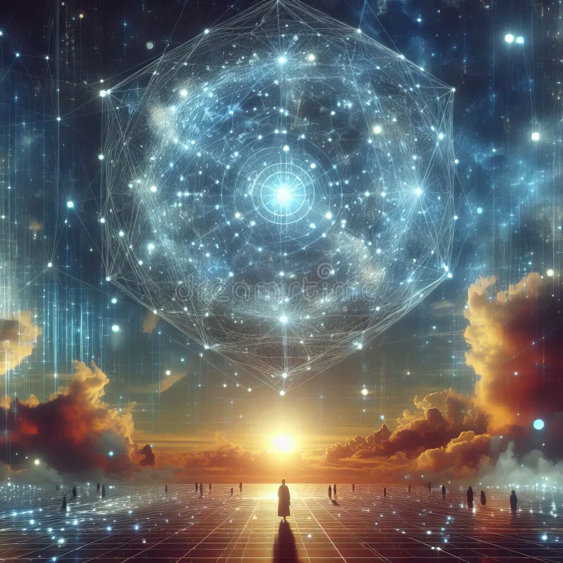 A Holographic Representation of a Celestial Constella Stock Photo ...