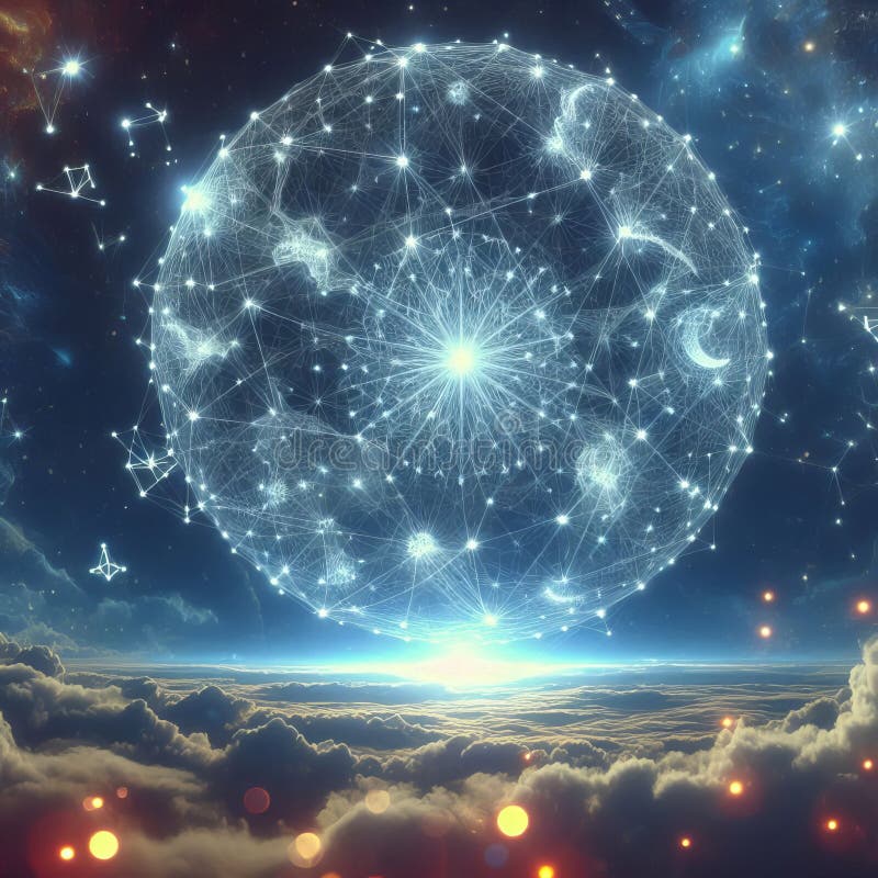 A Holographic Representation of a Celestial Constella Stock Image ...