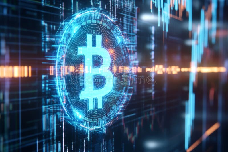 A Holographic Representation of a Digital Currency Symbol is ...