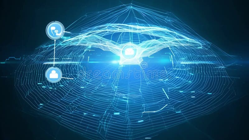 A Holographic Representation of a Digital Spider Web Showcasing the ...