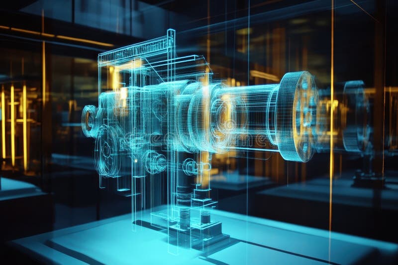A Holographic Representation of a Mechanical Component Showcasing ...