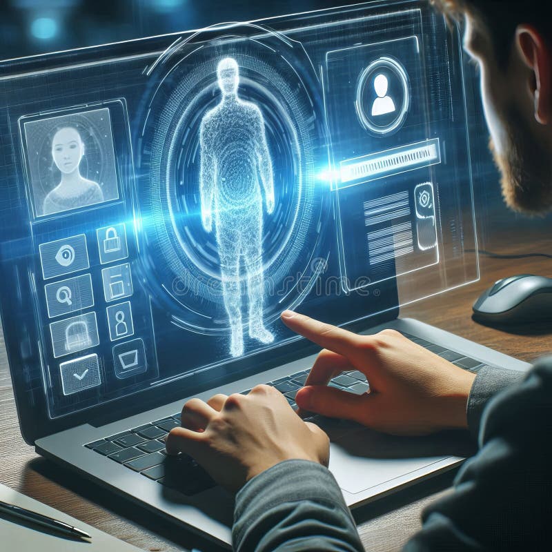 A Holographic Representation of a User Inputing Their Personal Stock ...