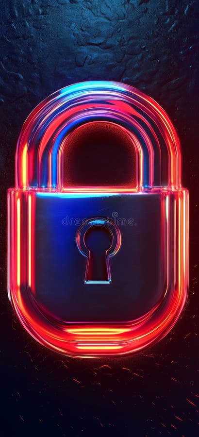 Holographic Safety Lock Concept. Cybersecurity Concept Stock Photo - Image of privacy, cyber ...